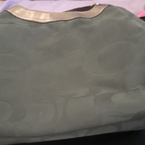 Coach | Bags | Coach Signature Flamboyant Green Gold Bag | Poshmark